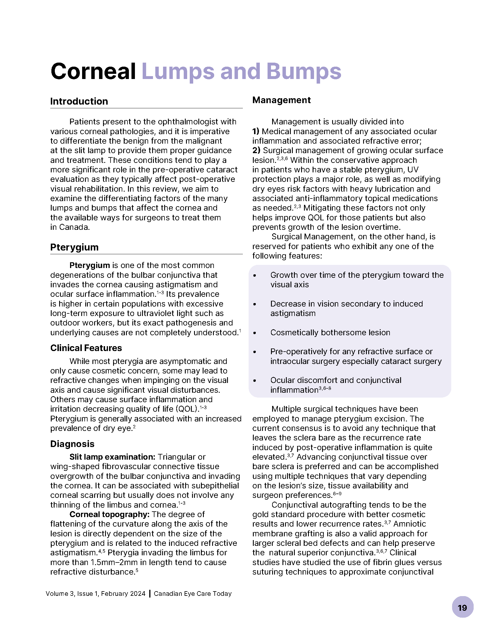 Corneal Lumps and Bumps | Canadian Eye Care Today